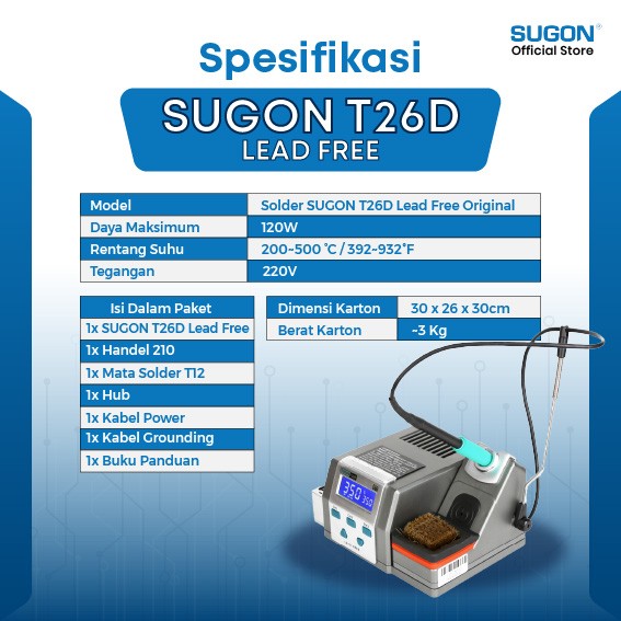 SOLDER STATION SUGON T26D ORIGINAL – TOKO E PTC INDONESIA